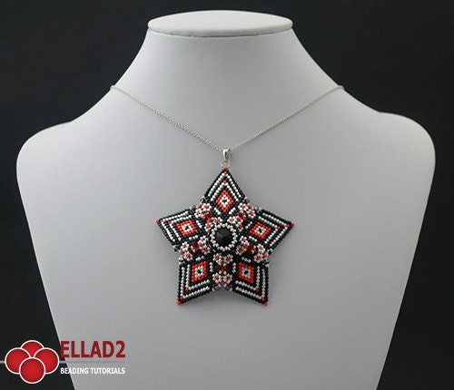 Tutorial Acamar Star Pendant-beading Tutorialbeading | Etsy
