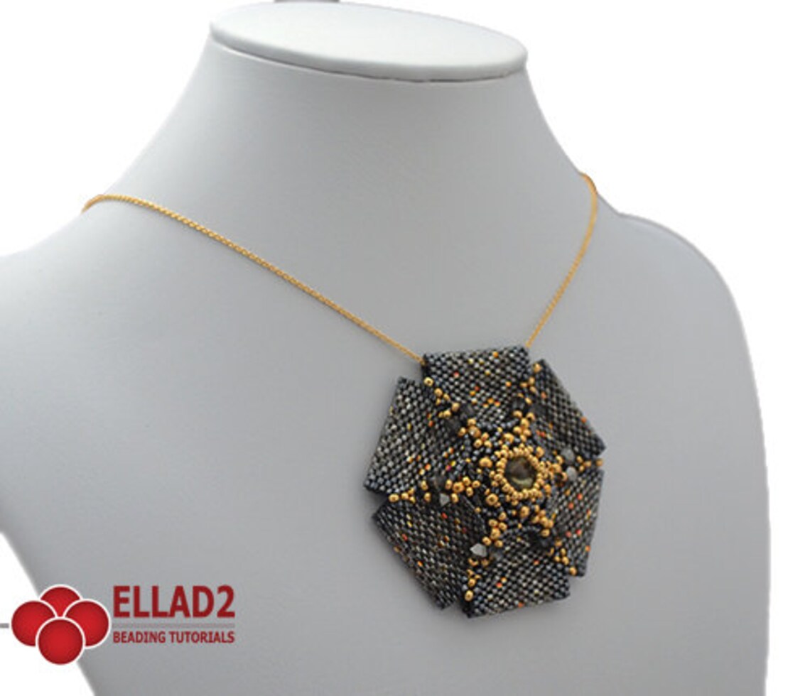 Tutorial Amarande Pendant Beading Tutorial Beading Pattern - Etsy