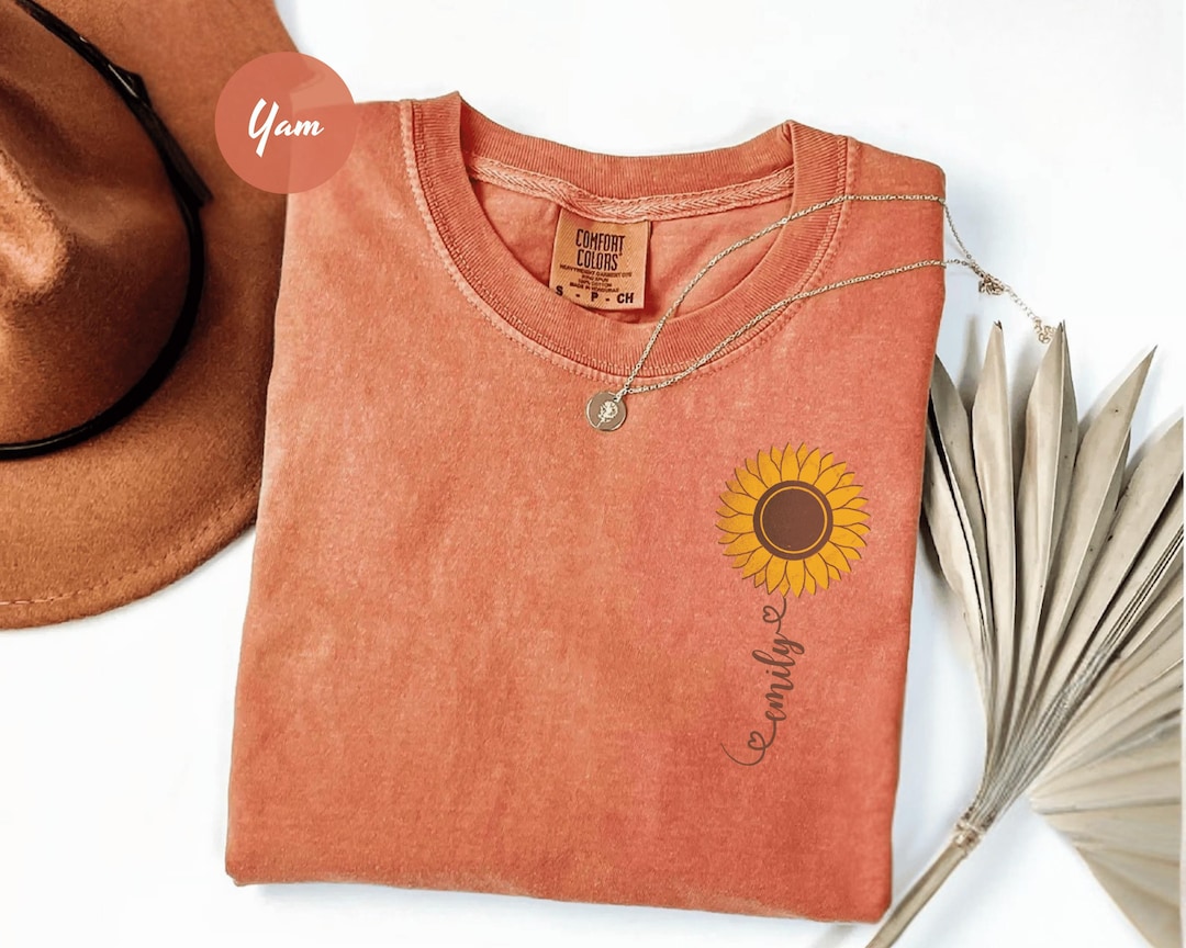 Personalized Sunflower Sweatshirt, Crewneck Sweatshirt, Floral ...