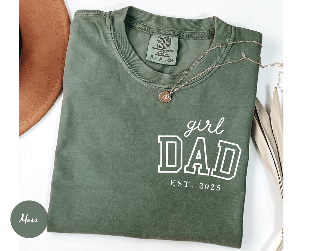 Comfort Colors® Personalized Girl Dad Shirt, Custom Girl Dad T-shirt ...