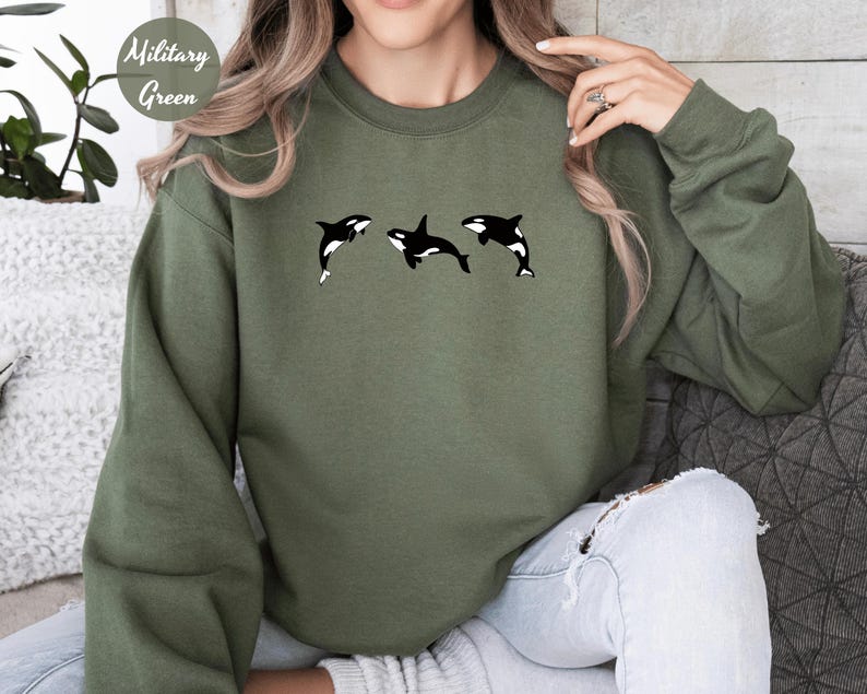 Vintage Orca Whale Sweater,women's Whale Sweatshirt,toddler Whale ...