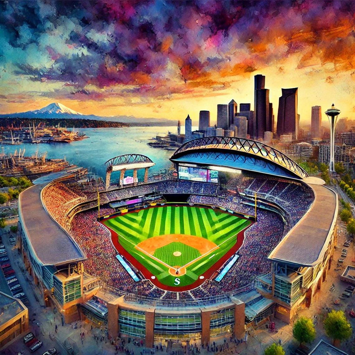 Personalized Baseball Stadium Watercolor Art - Custom MLB Ballpark ...