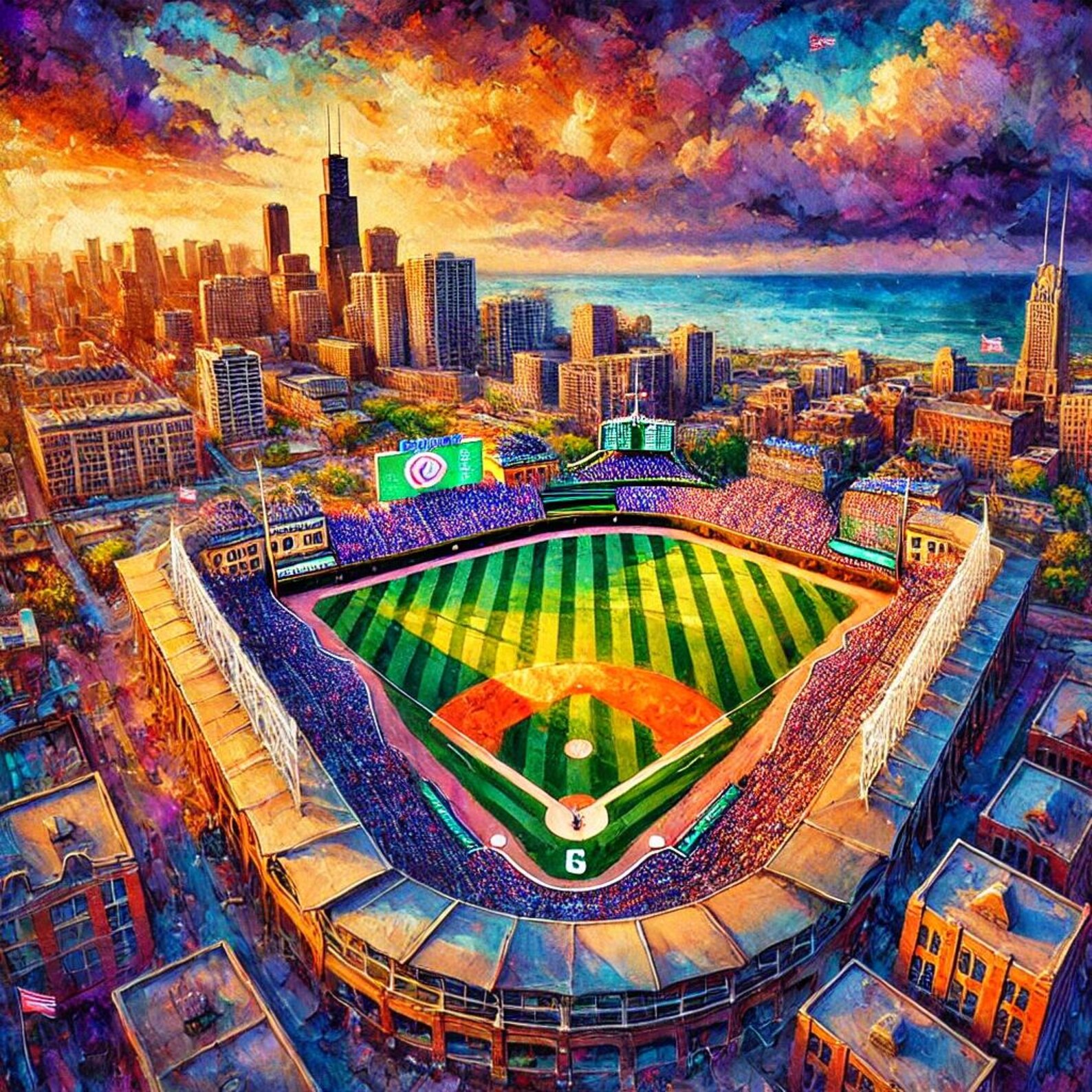 Personalized Baseball Stadium Watercolor Art - Custom MLB Ballpark ...