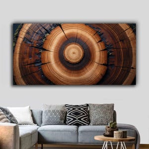 Rustic Tree Rings Print: Natural History Wood Growth Rings Wall Art - Etsy