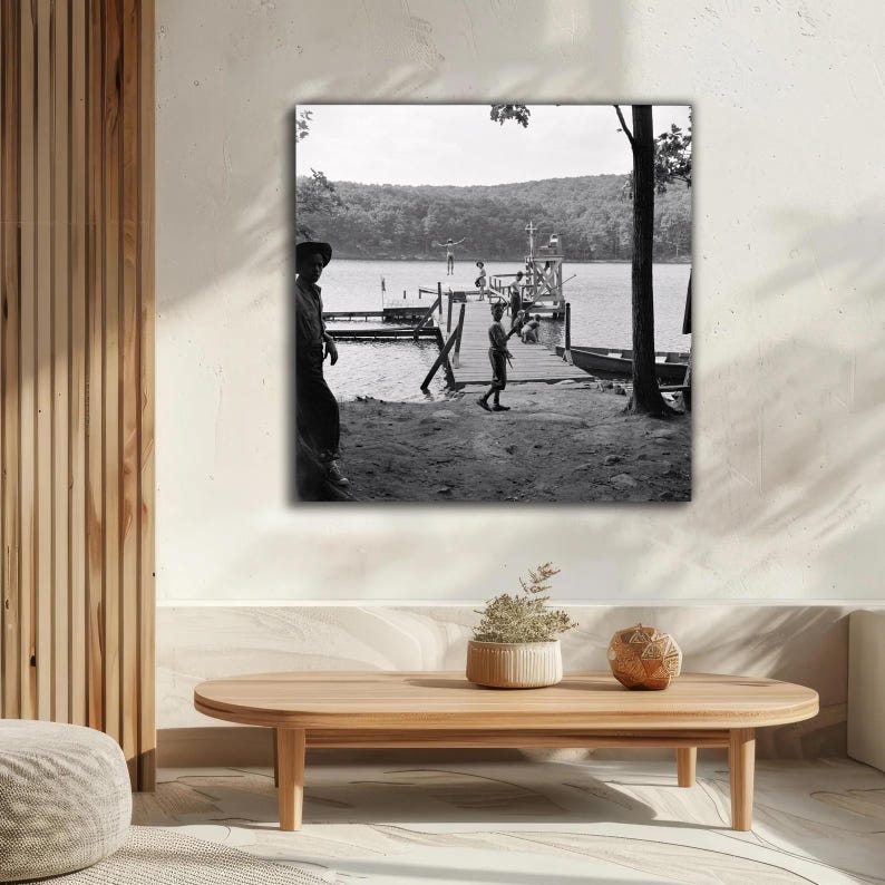 Gordon Parks, Vintage Lake Scene Photograph | Children at Summer Camp ...