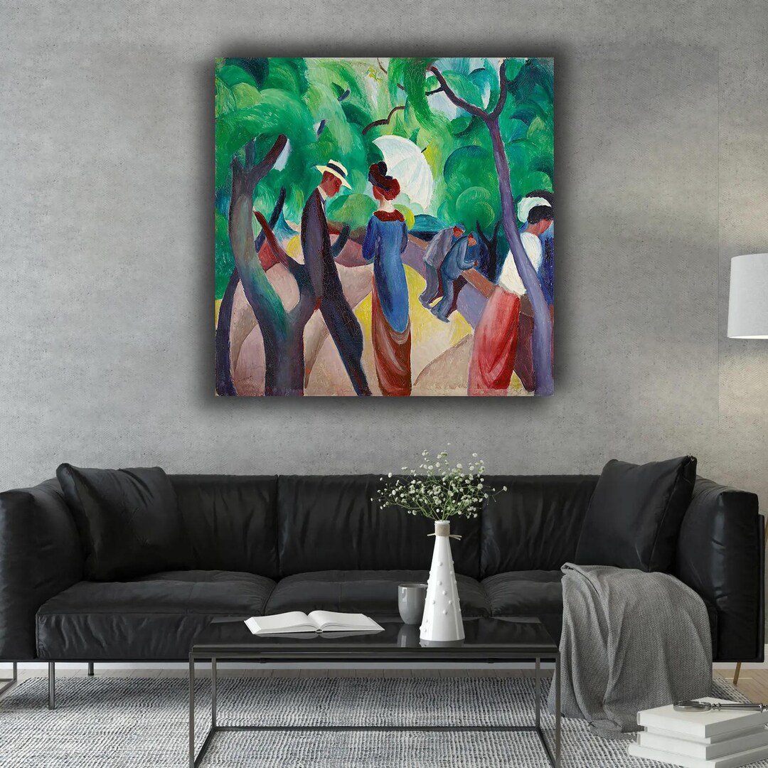 August Macke Promenade Canvas Print: Famous German Art - Etsy