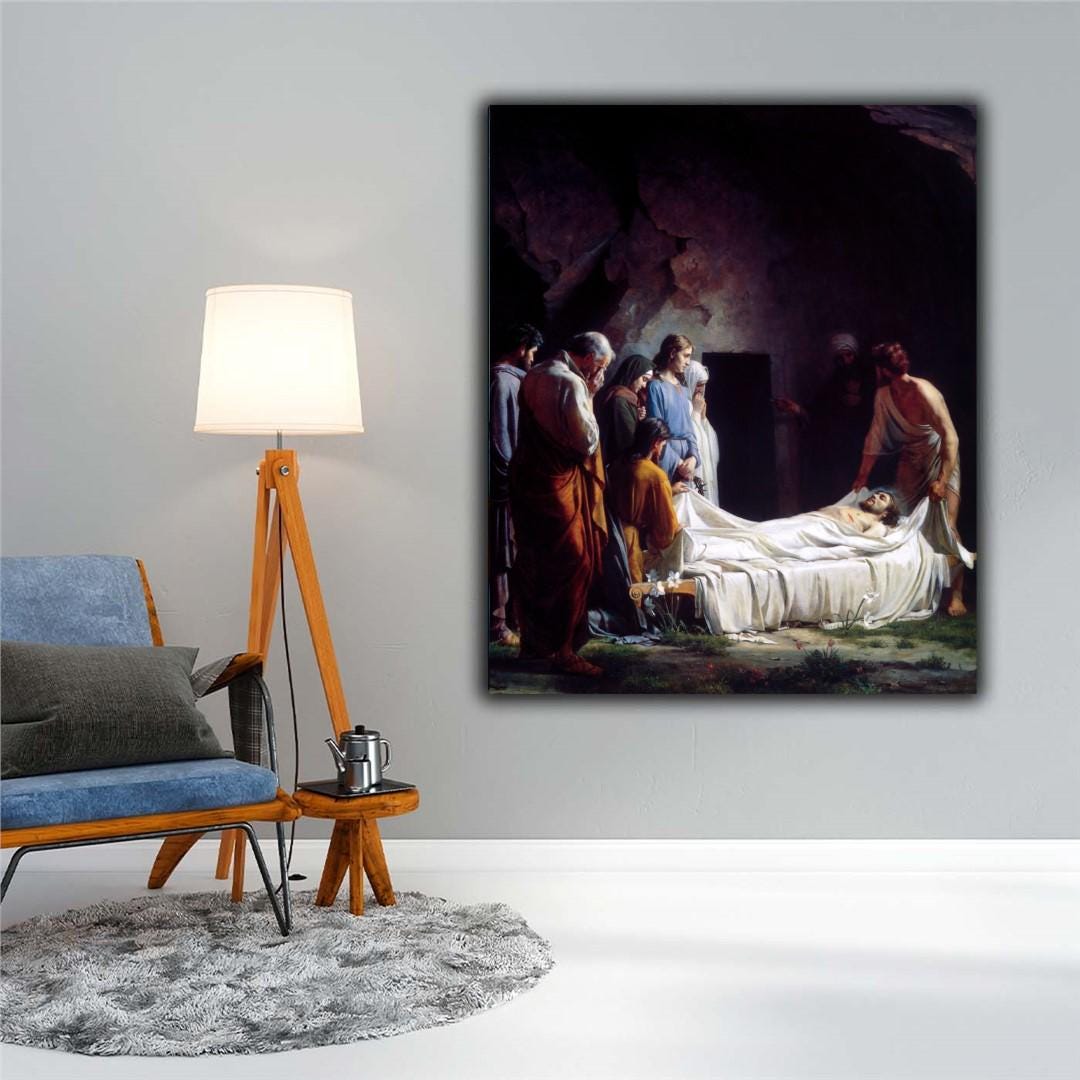 Carl Bloch: Burial of Christ Canvas Art - Religious Home Decor - Etsy