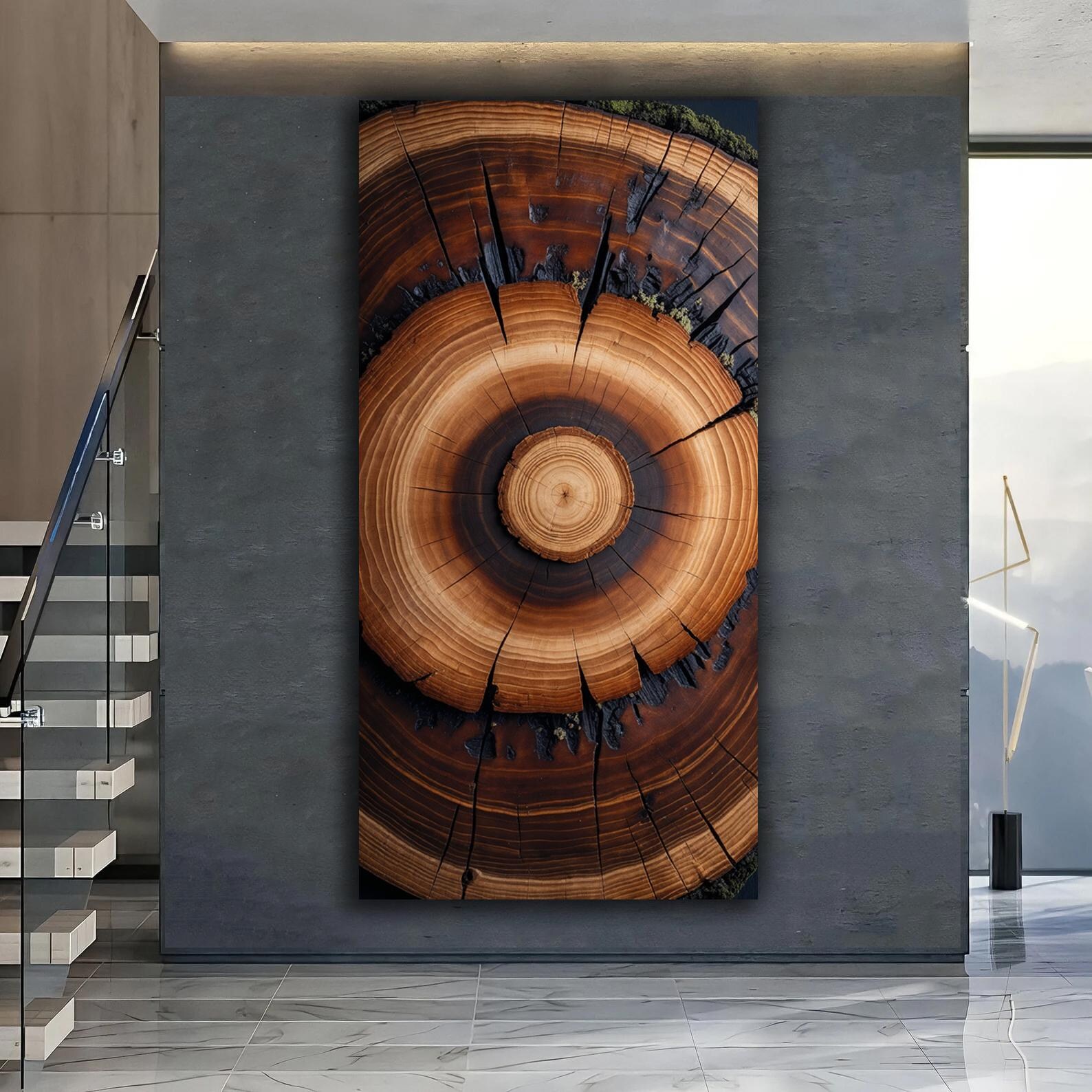 Rustic Tree Rings Print: Natural History Wood Growth Rings Wall Art - Etsy