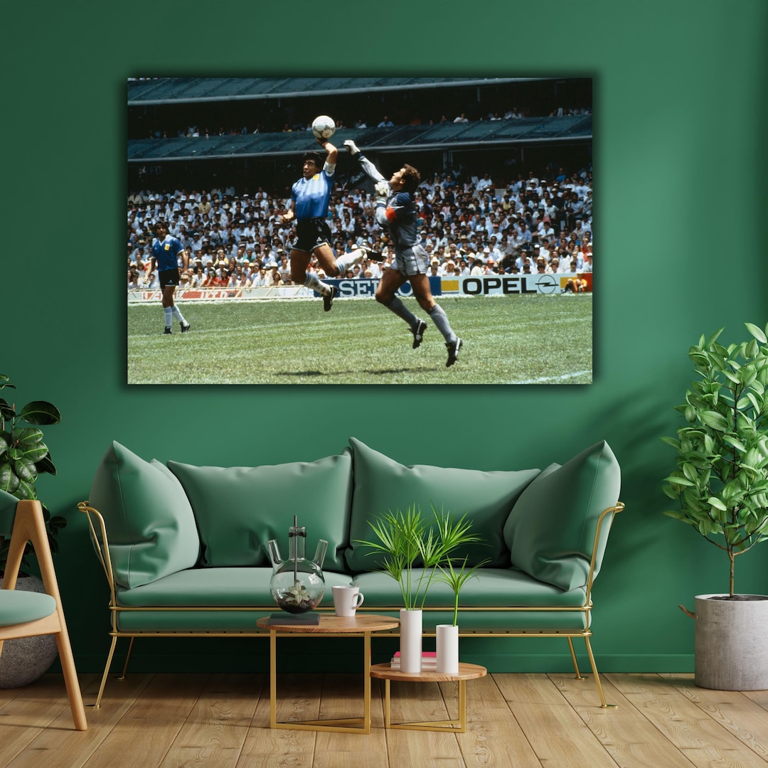 Maradona's Hand of God Canvas Print: 1986 World Cup Wall Art - Etsy