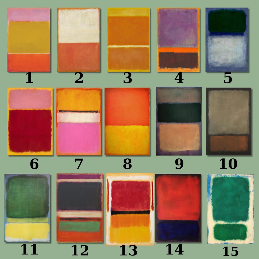 Mark Rothko Reproduction Canvas Wall Art,abstract Expressionist ...