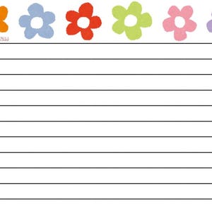 Retro Flower Recipe Card Digital Download - Etsy