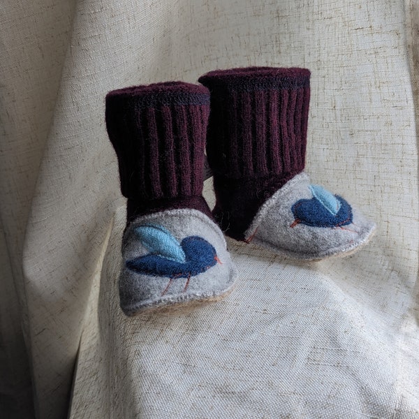 Felt Baby Booties - Etsy