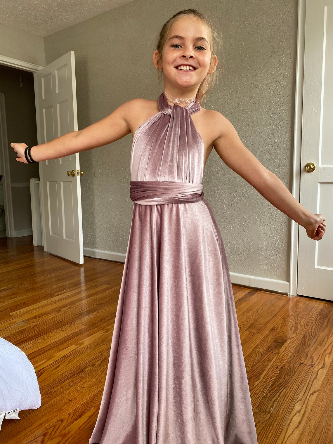 Girl's Long Velvet Multiway Infinity Dress 20 Colors - Etsy