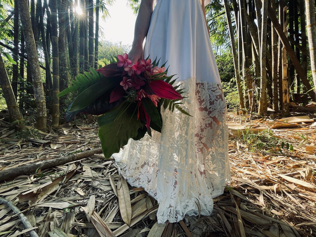 Bohemian Bridal Hibiscus Tropical Floral- Bella Luna- Octopus Infinity ...