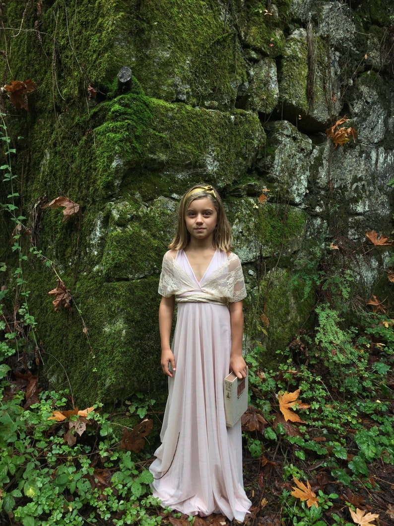 Girl's Whimsical Lace and Chiffon Double Layered Infinity - Etsy