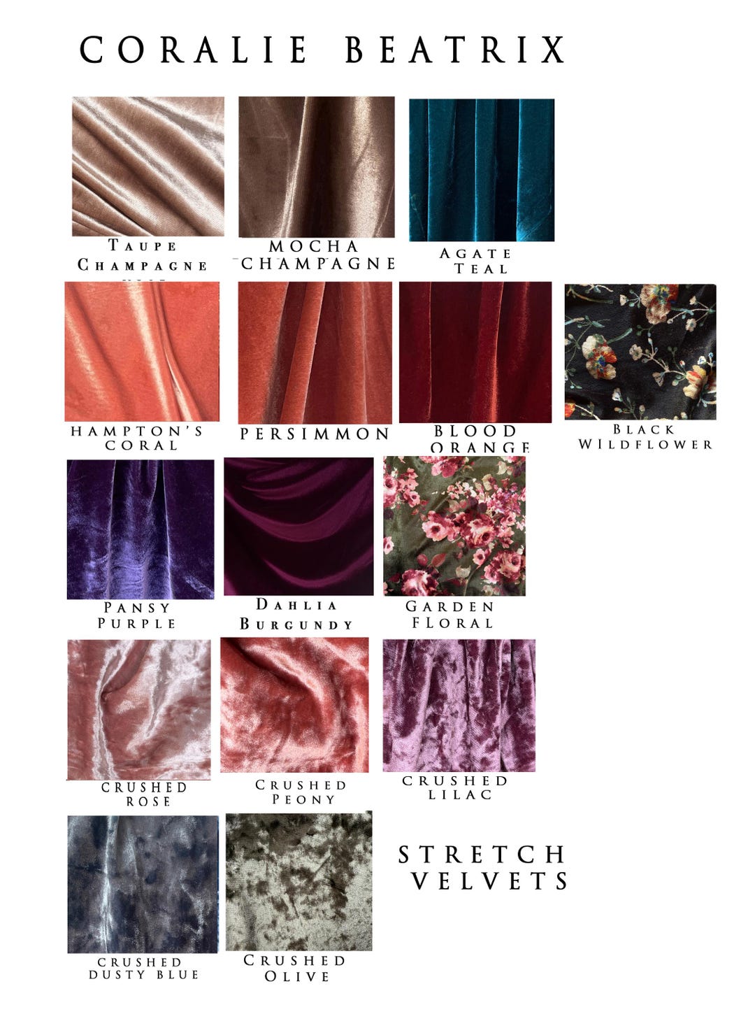 Velvet Fabric Swatch: 4-way Stretch Velvet - .99 Each. W/ Free U.S ...