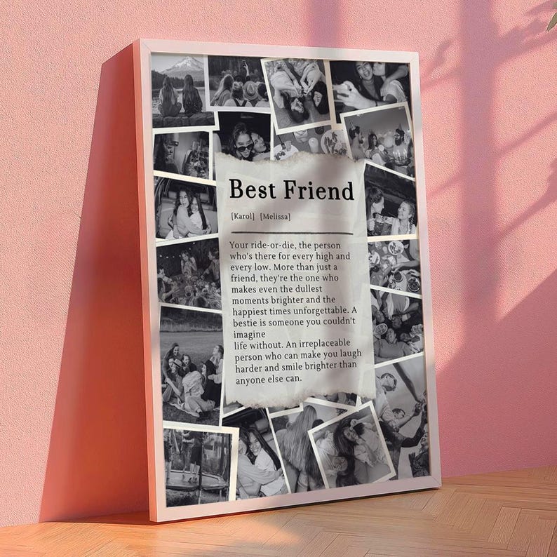 Custom Birthday Gift for Best Friend Photo Collage, Best Friend ...