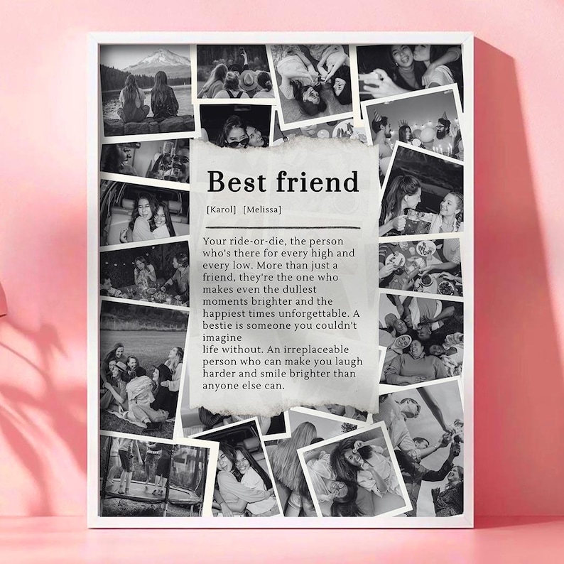 Custom Birthday Gift for Best Friend Photo Collage, Best Friend ...
