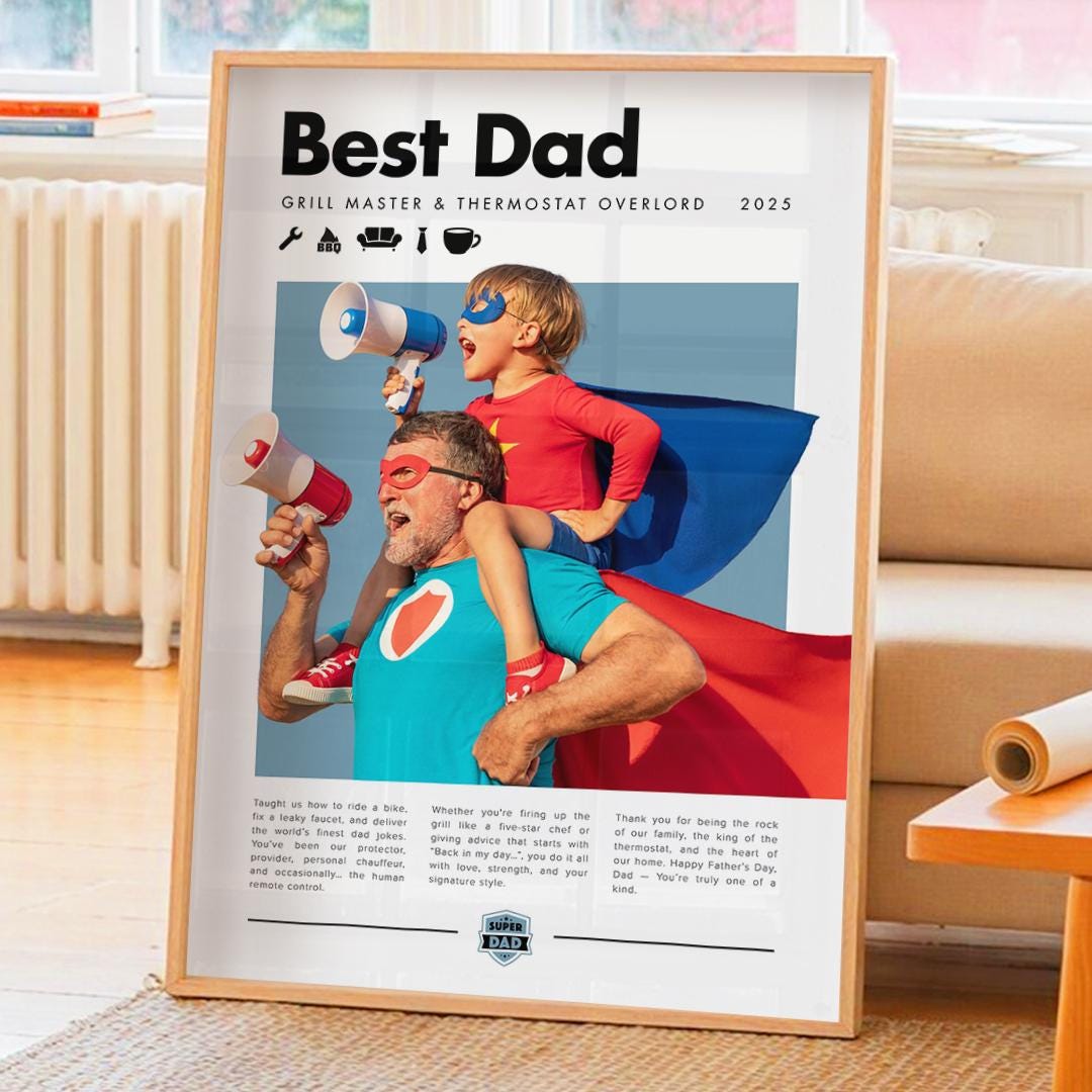 Personalized Dad Definition Print: Custom Photo Gift (digital Download ...