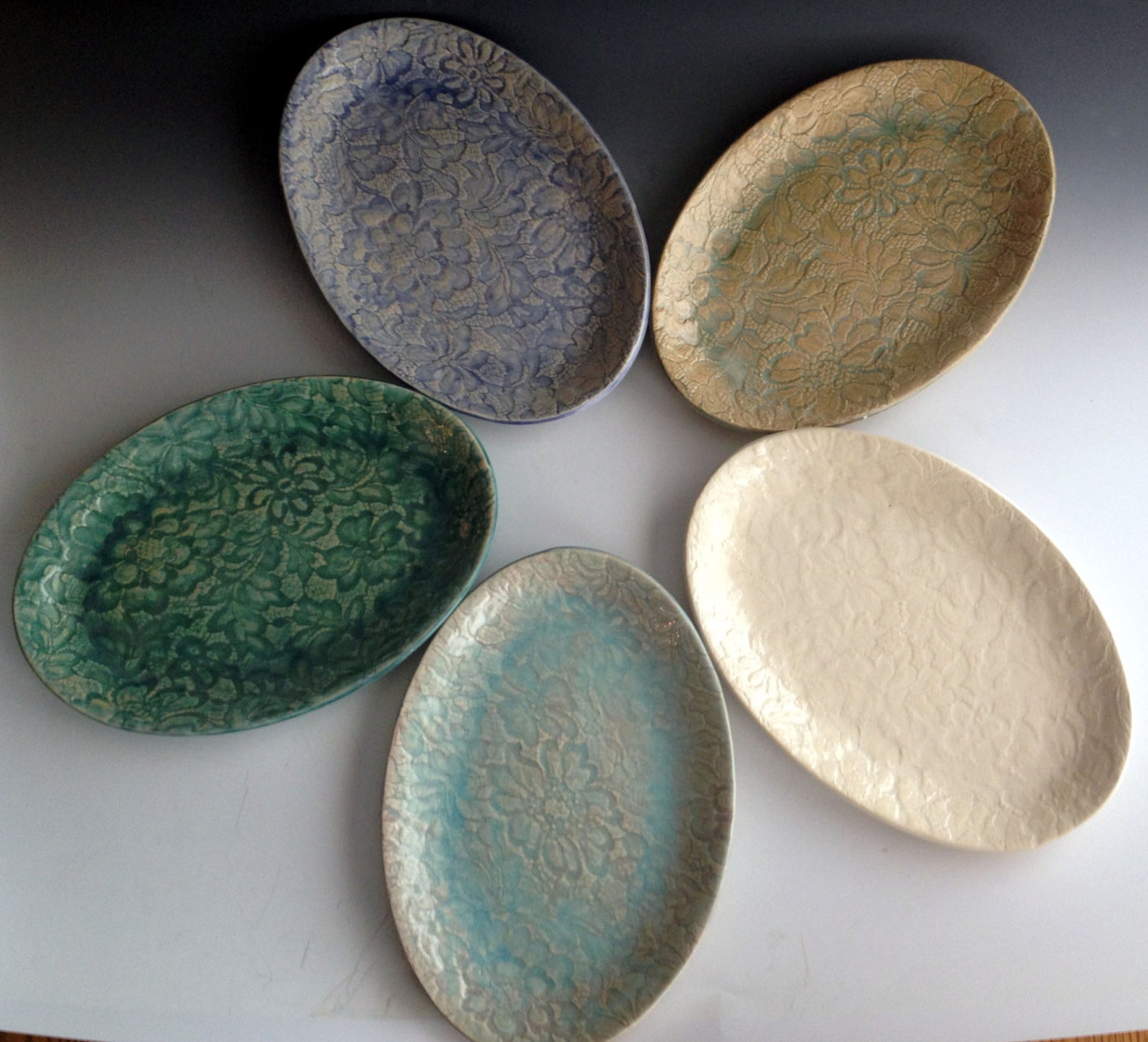 Lace Plates Six Colors Two Sizes to Choose From Lace Plates - Etsy