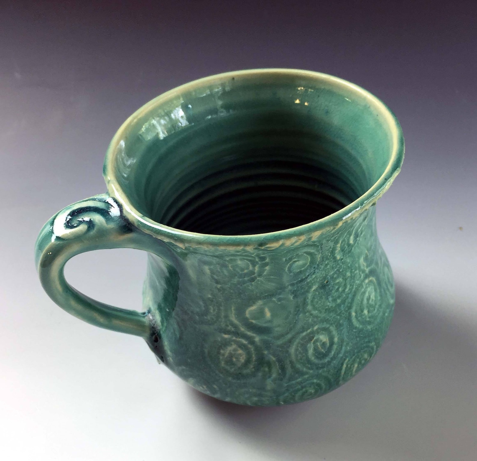 READY TO SHIP Comfort Mug, Stoneware Mug, Spiral Mug, by Leslie Freeman ...