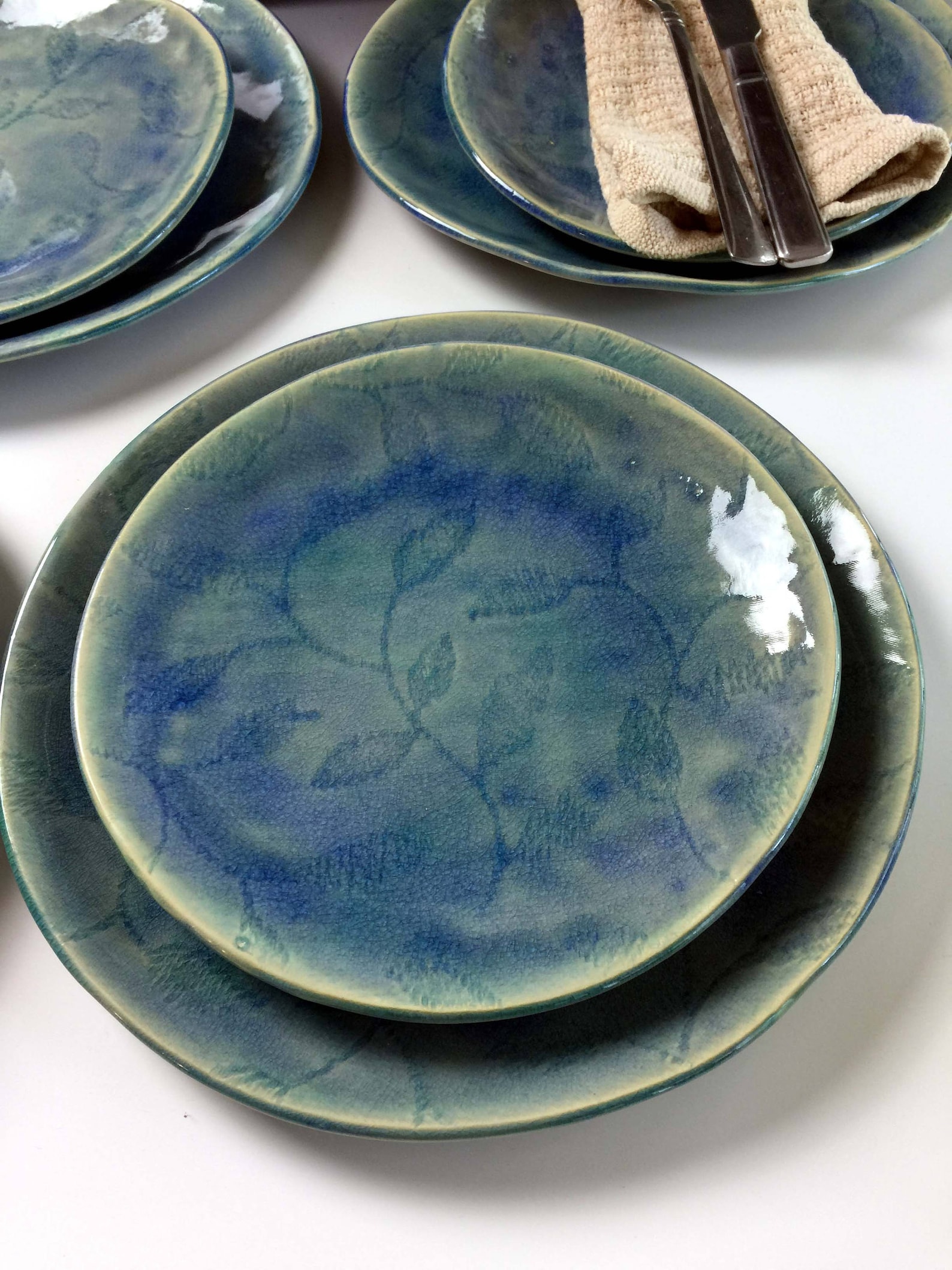 Patterned Dinnerware Sets Place Settings by Leslie Freeman | Etsy