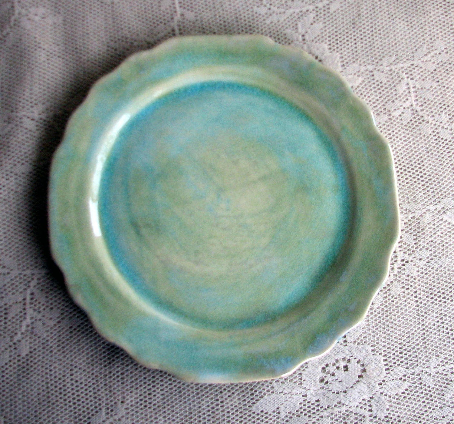 Set of Six Cut Edge Plates Handmade Stoneware Plates Dinner - Etsy