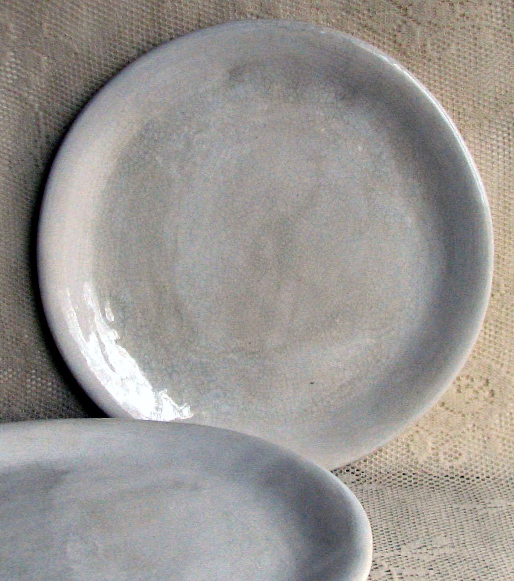 Handmade Organic Plates White Crackle Dinner Plates Rustic | Etsy