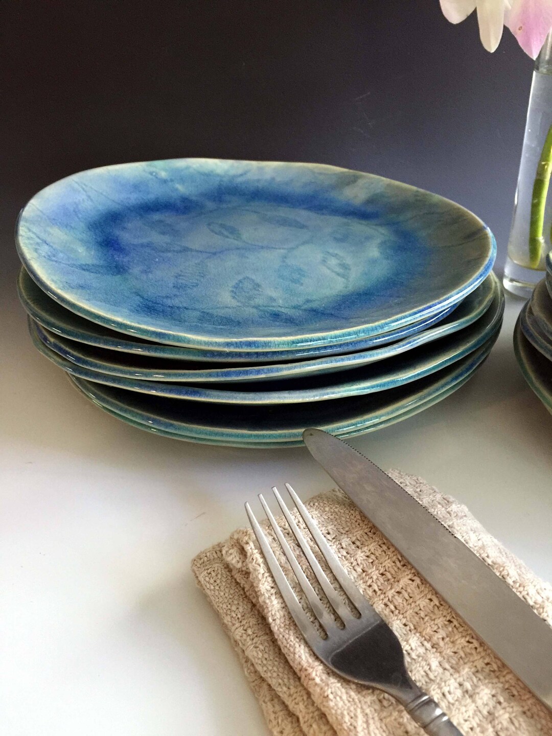 Patterned Dinnerware Sets, Place Settings by Leslie Freeman, Stoneware ...