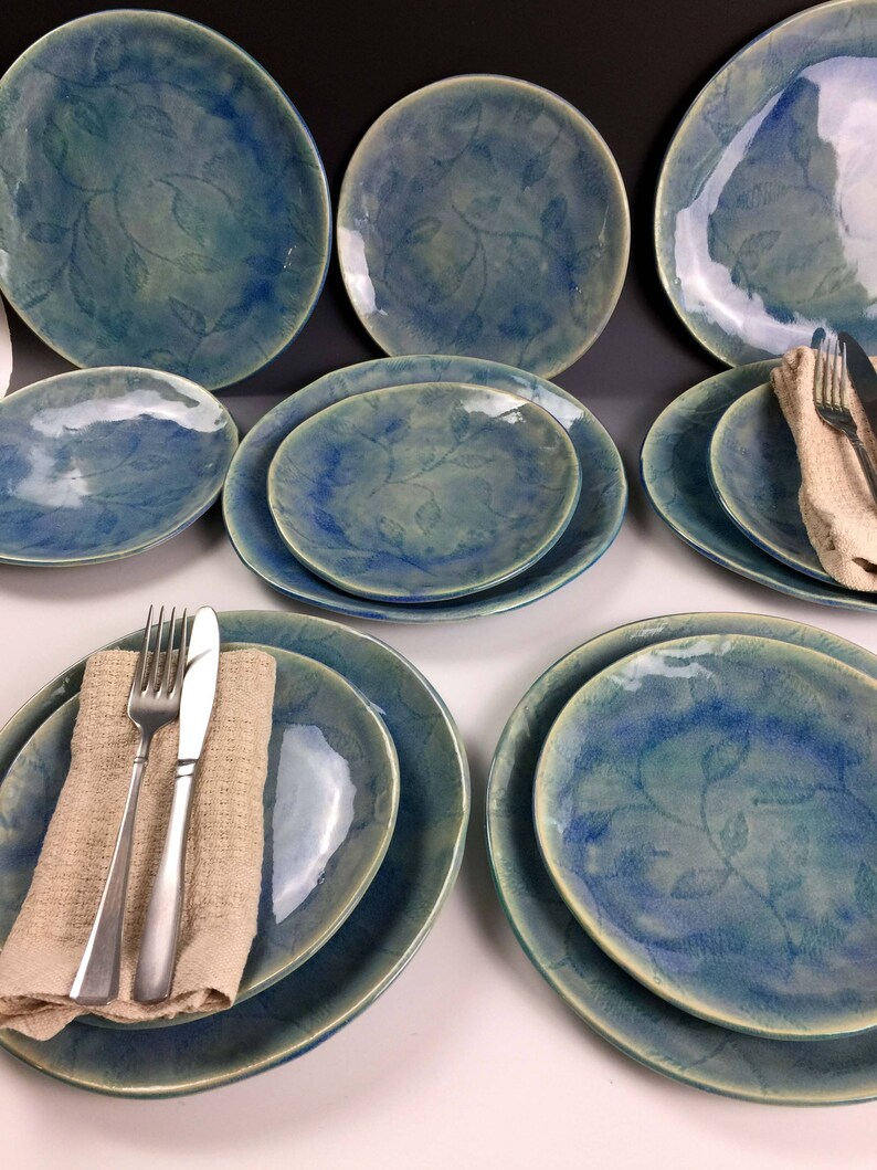 Patterned Dinnerware Sets Place Settings by Leslie Freeman | Etsy