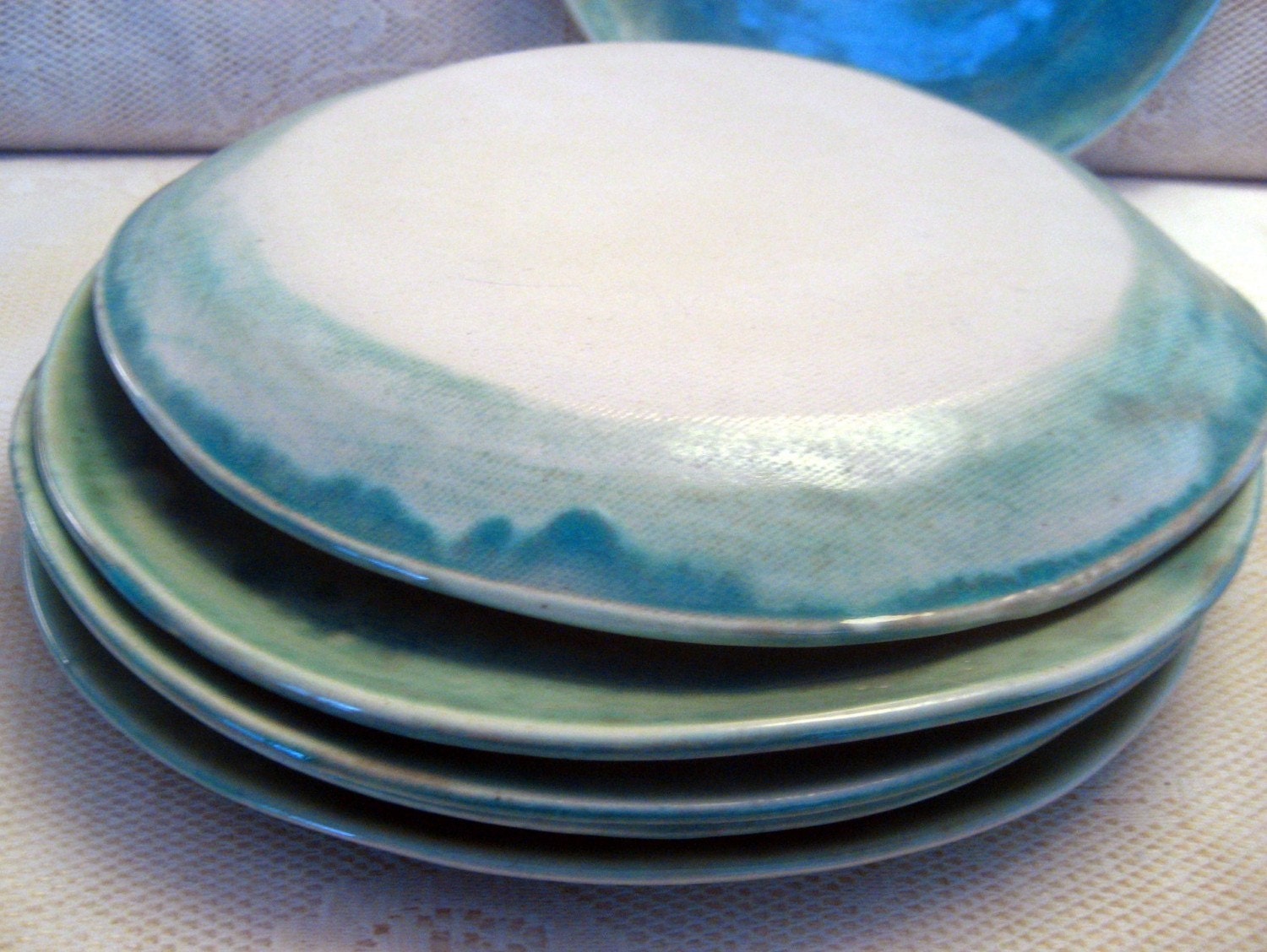 Handmade Ceramic Plates Dinnerware Wedding Gifts Set of 6 - Etsy UK