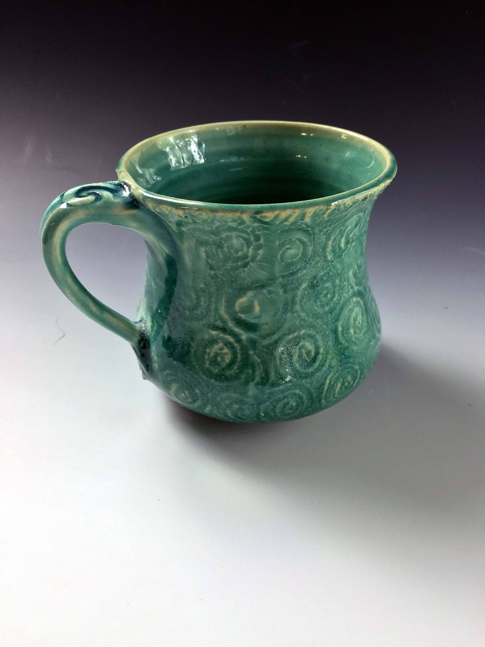 READY TO SHIP Comfort Mug, Stoneware Mug, Spiral Mug, by Leslie Freeman ...