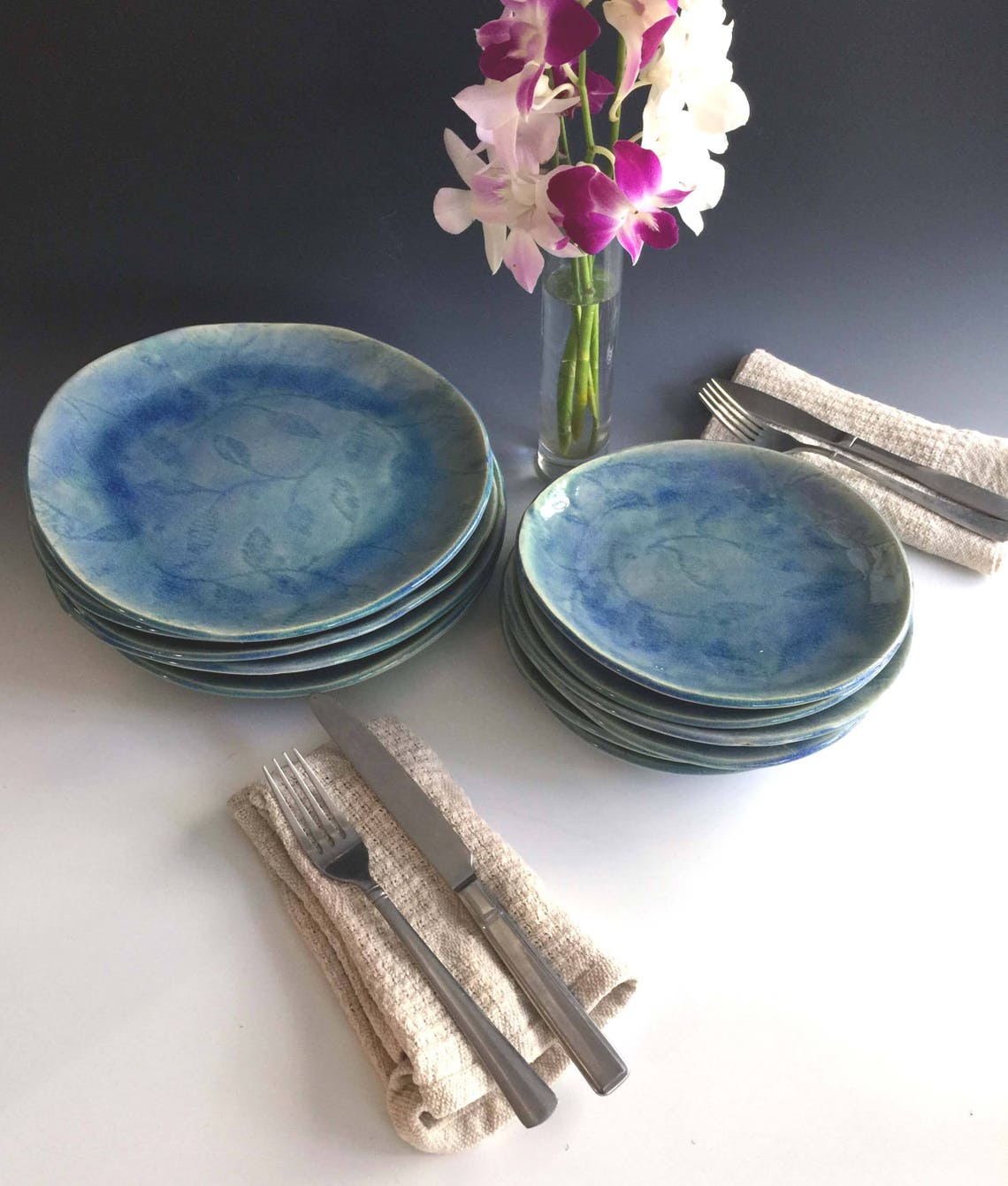 Patterned Dinnerware Sets Place Settings by Leslie Freeman | Etsy