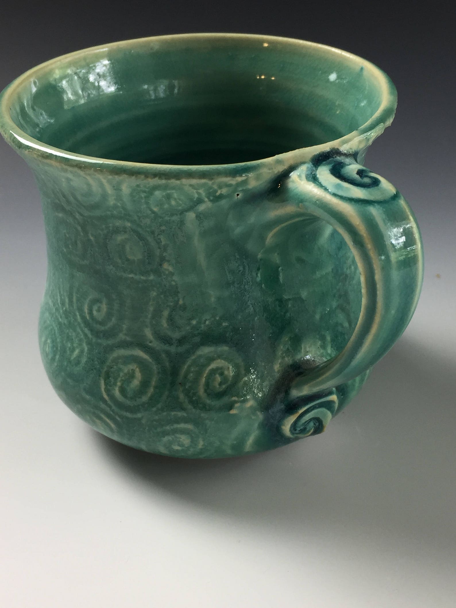 READY TO SHIP Comfort Mug, Stoneware Mug, Spiral Mug, by Leslie Freeman ...