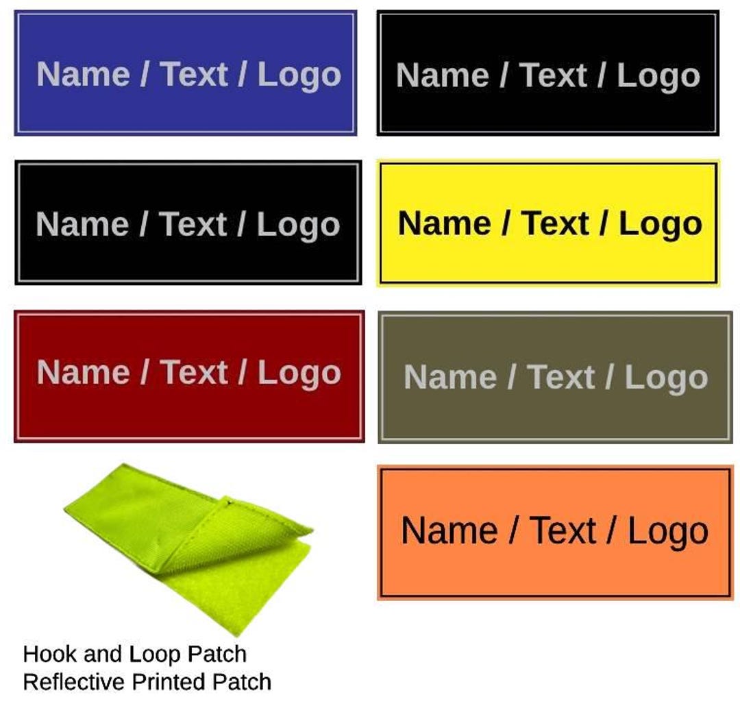Custom Reflective Patch: Personalized Text, Logo, Name - Etsy