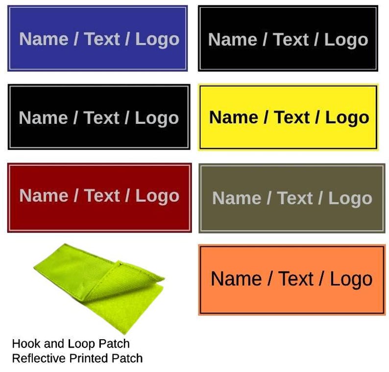 Custom Reflective Patch: Personalized Text, Logo, Name - Etsy