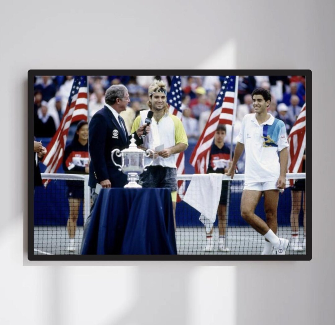 Andre Agassi US Open Victory – Iconic Tennis Moment Digital Print - Etsy