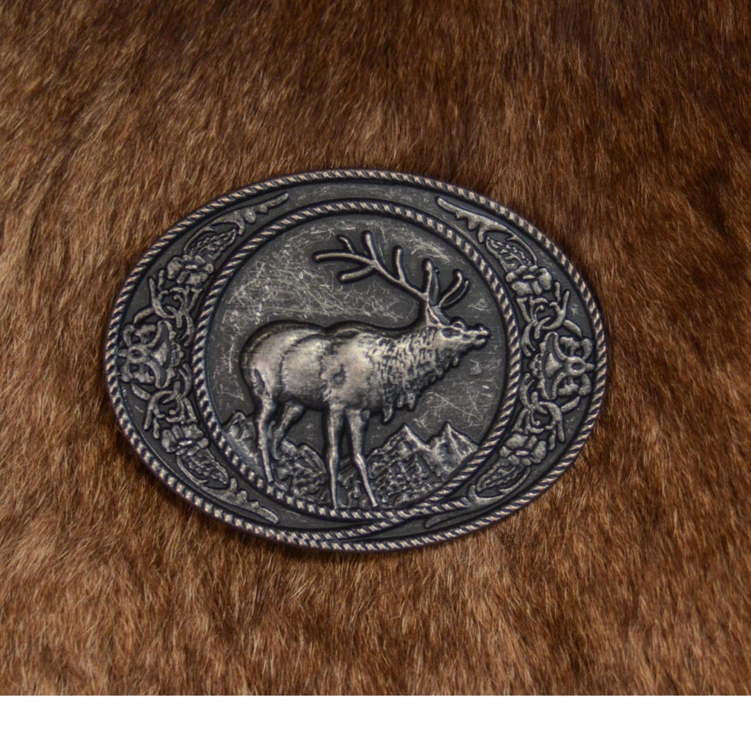 Antique Silver Deer Belt Buckle | Western Cowboy, Wildlife - Etsy
