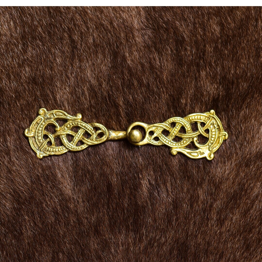 Viking Cloak Clasp – Norse Knotwork Brooch | Celtic Bronze Cape ...