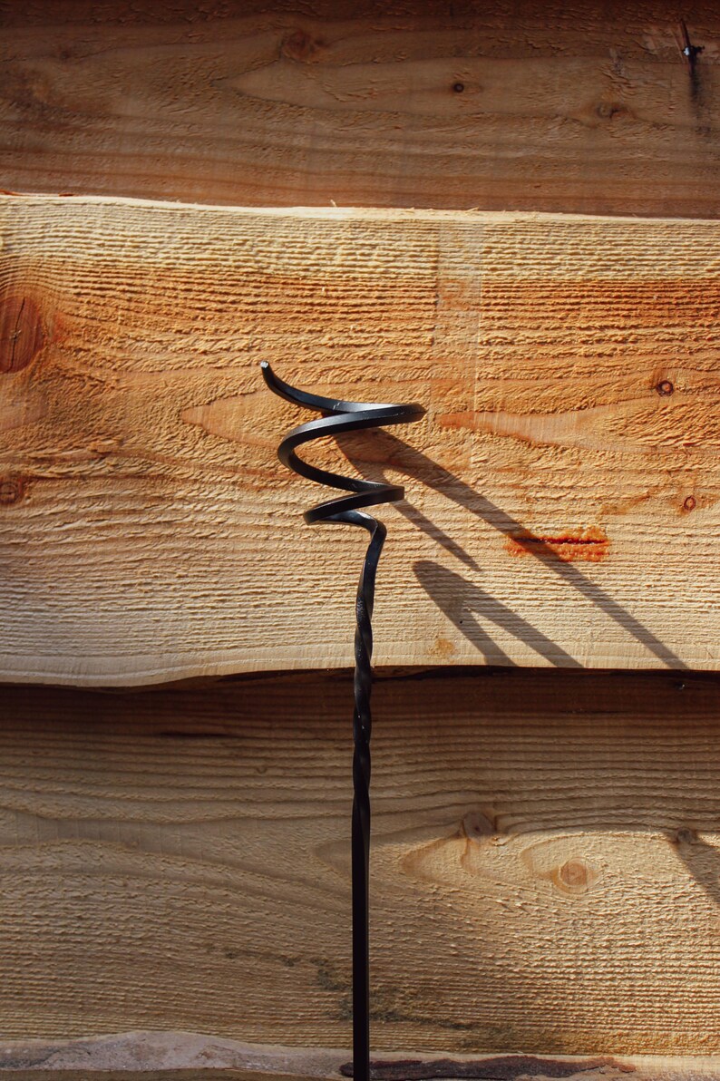 Set of 5 | Hand-forged Plant Stakes | Metal Trellis | Metal Garden ...