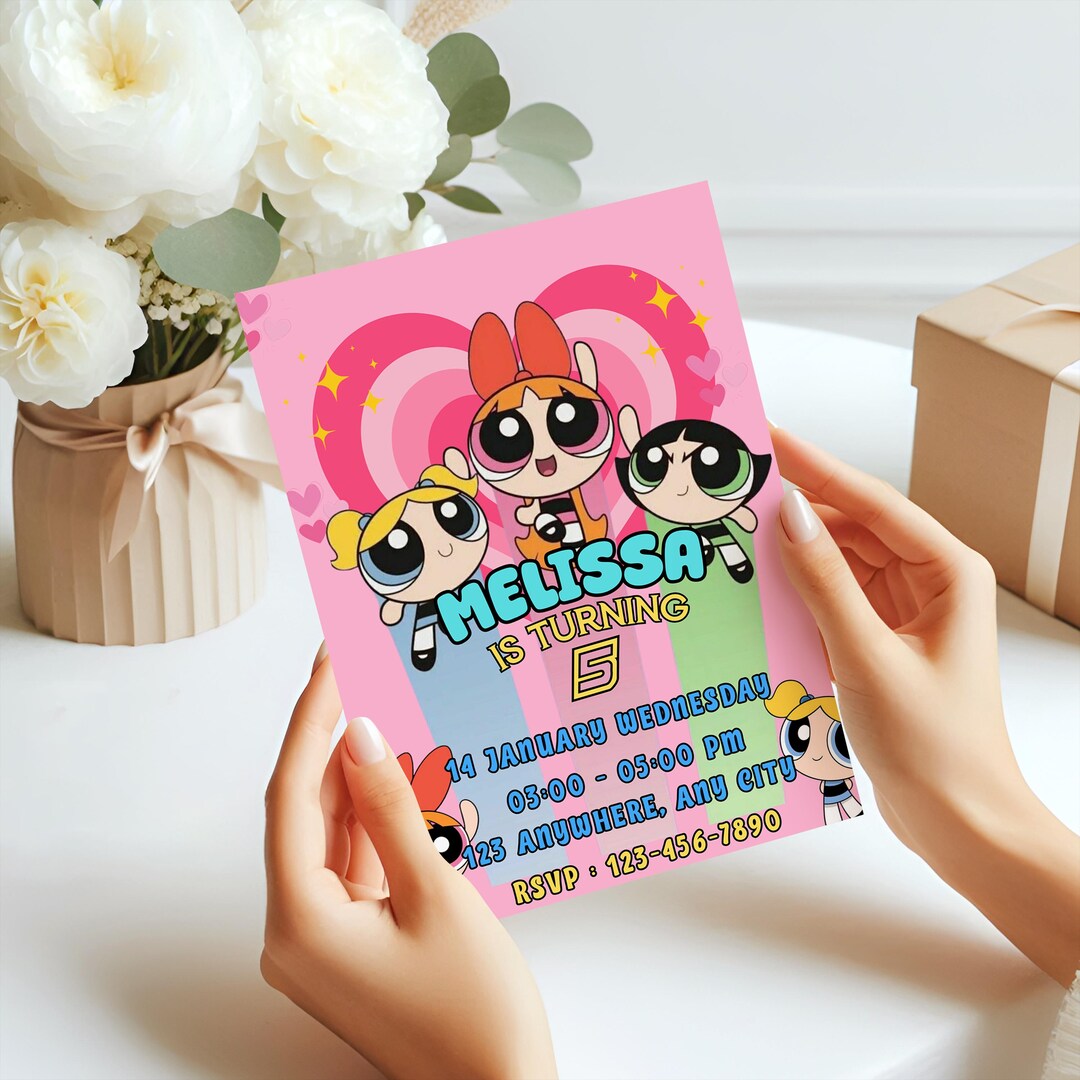 Birthday Invitation Powerpuff Girls Birthday Invitation Template ...