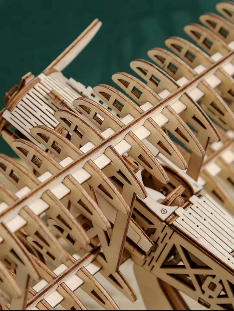 3D Wooden Puzzle, Handmade Biplane Model Kit, Birthday and Christmas ...