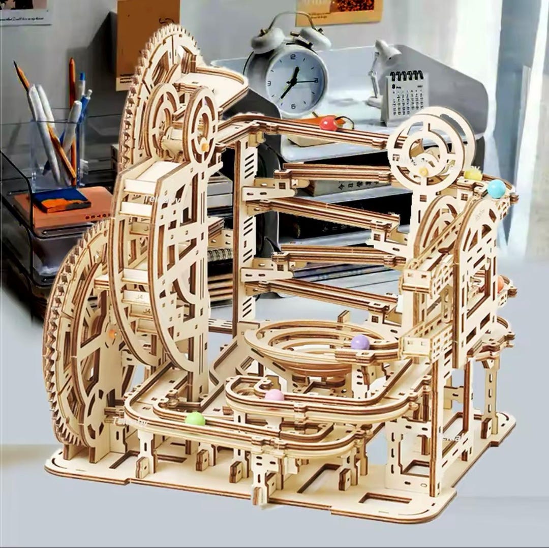 3D Wooden Marble Run Puzzle - Etsy