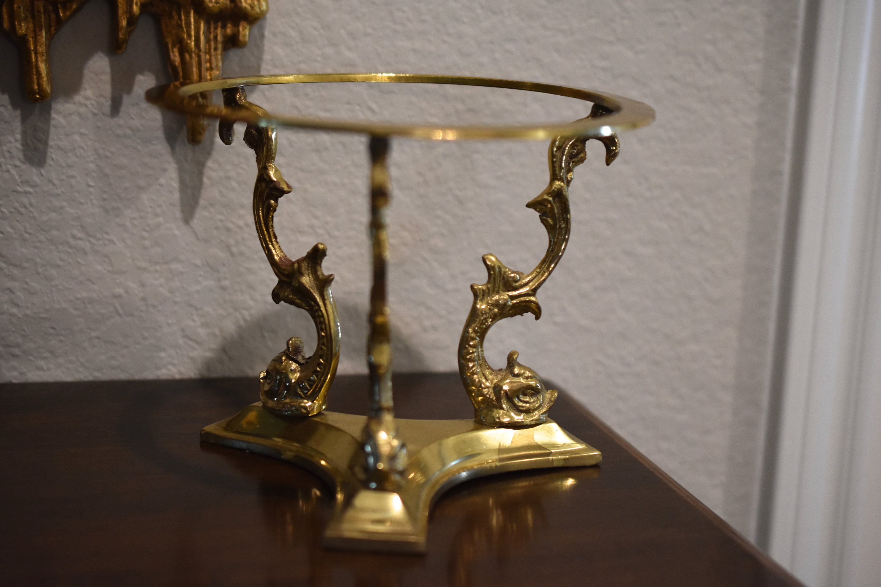 Vintage Brass Koi Fish Display Stand for Large Rock Sphere or | Etsy