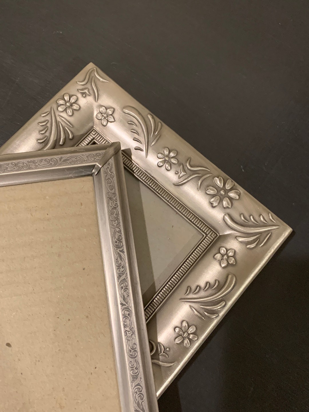 Decorative Ornate Silver Metal Picture Frame Pair, Set of 2 Picture ...