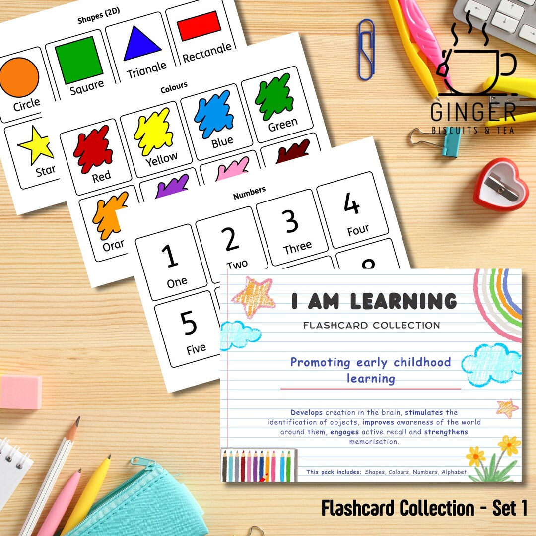 Early Years Flashcard Collection: Shapes, Colors, Numbers (PDF Download ...
