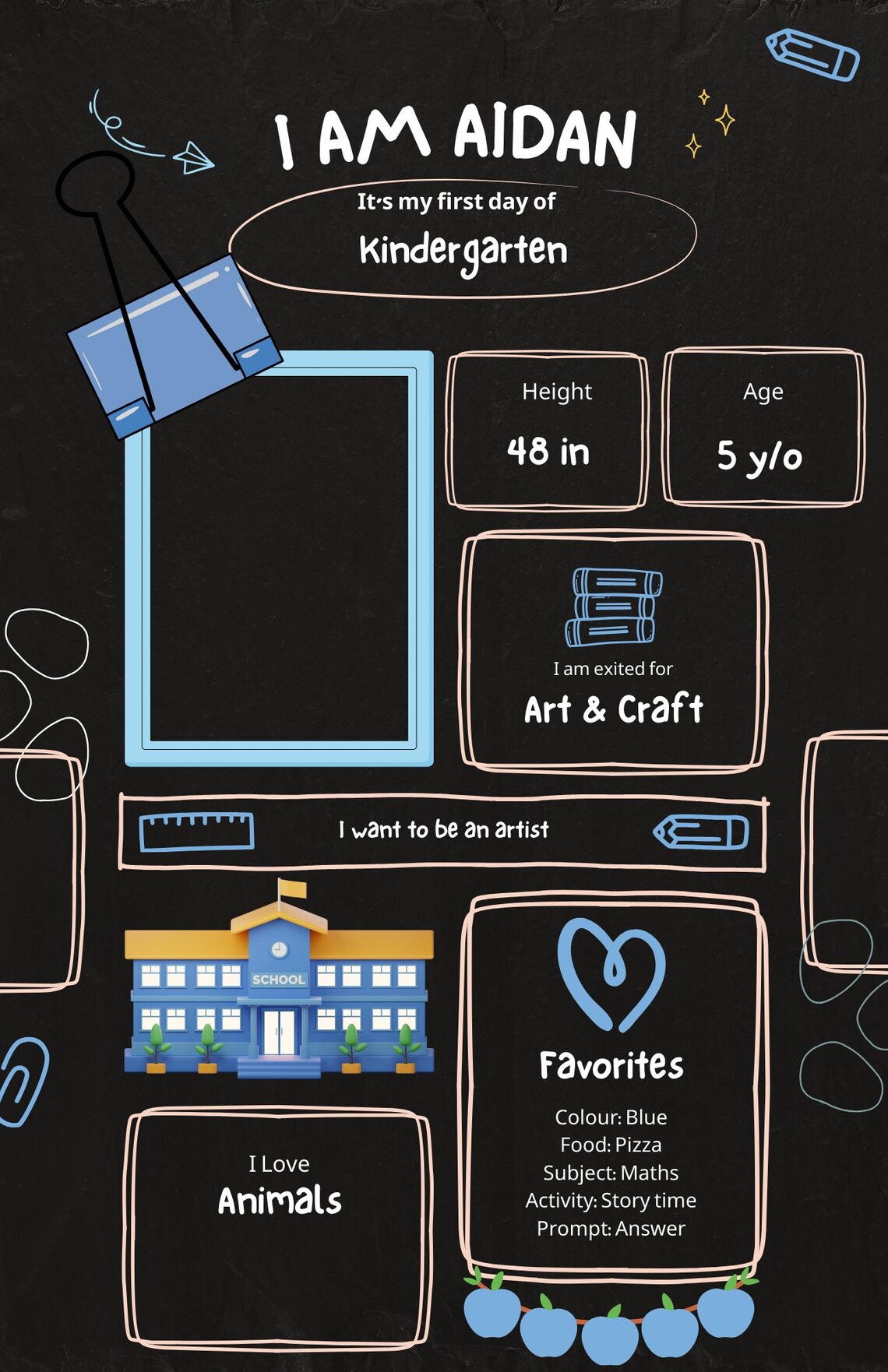 First Day of School - Social Media Post Template - Etsy