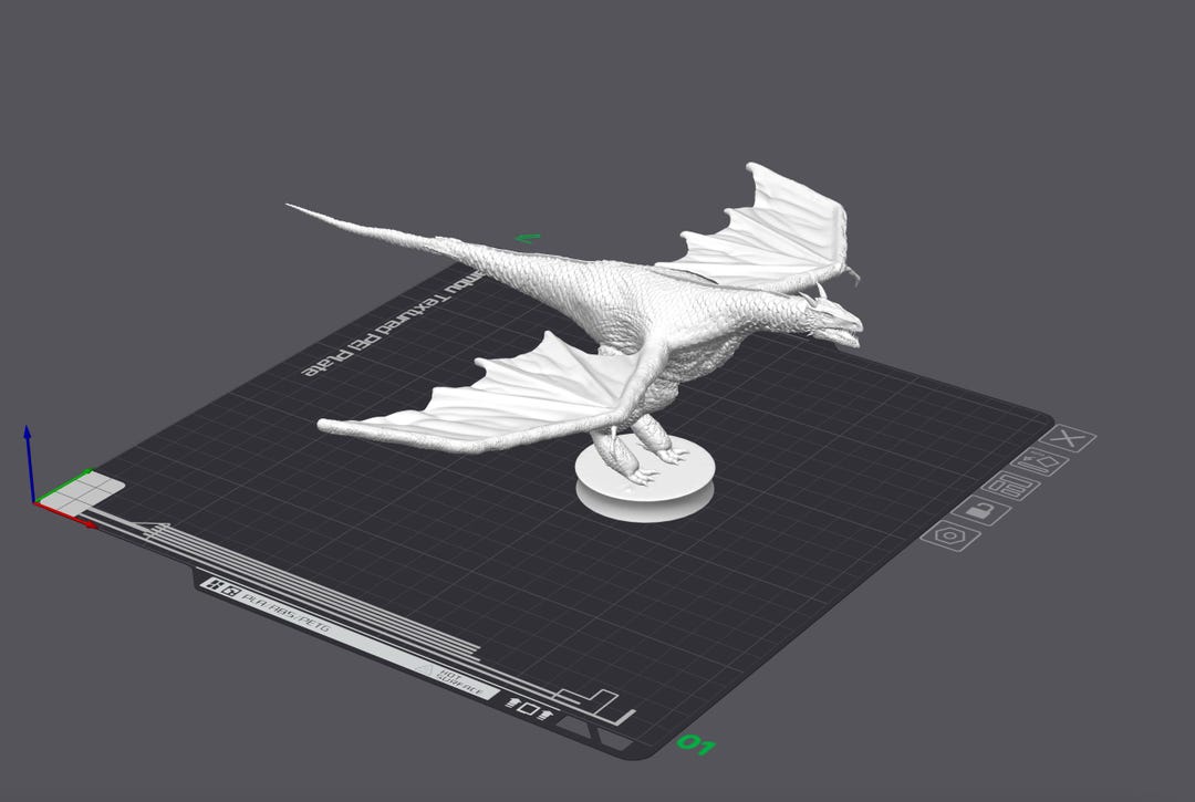Dragon STL 3D Print Model Fantasy Dragon Tabletop Miniatures STL Dragon ...