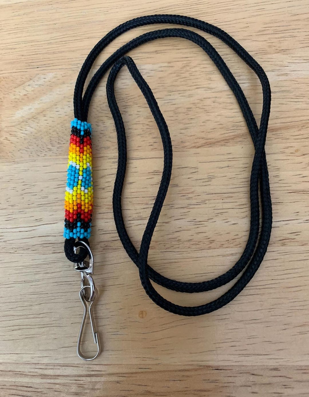 Turquoise Native American Style Beaded Lanyard - Etsy