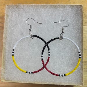 Native American Style Medicine Wheel Hoop Earrings - Etsy